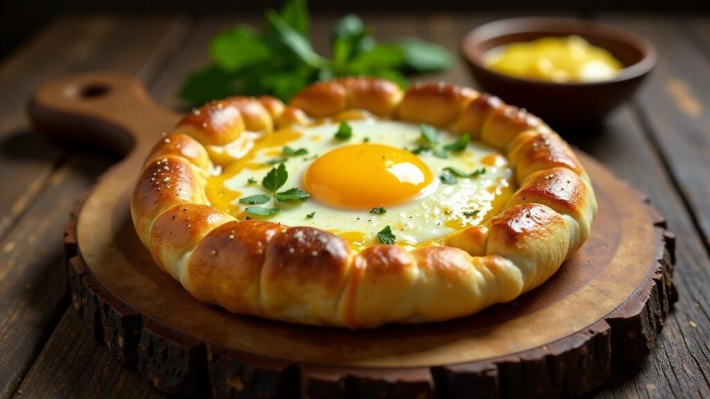 Adjarian-Khachapuri mit Ei [CreaTable] – Rezept für Anfänger und ...