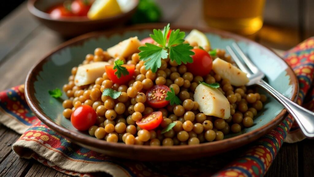 Doolé Bou Dima: Linsen mit Fisch [CreaTable] – Rezept für Anfänger und Chefkoch - CreaTable