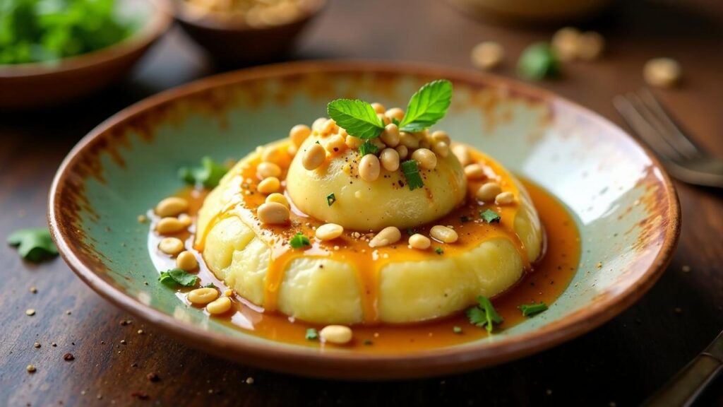 Foutou-Bananenstampf mit Erdnusssauce [CreaTable] – Rezept für Anfänger ...