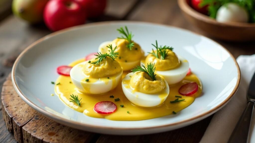 Frühlingshafte Senfeier mit Radieschen [CreaTable] – Rezept für ...
