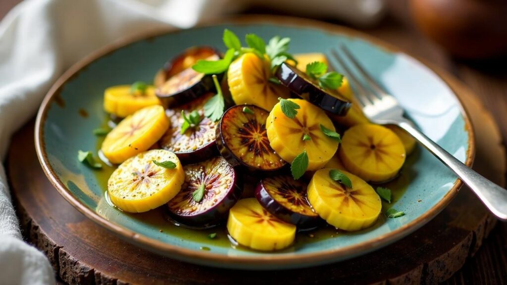 Igitoke cy’amashaza: Kochbananen mit Auberginen [CreaTable] – Rezept ...