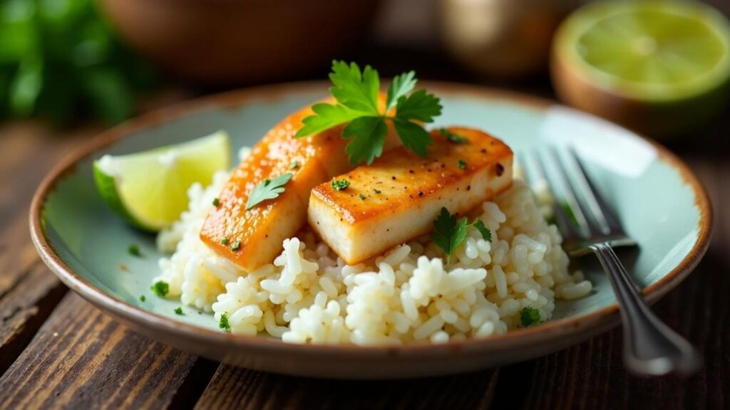 Kokosnuss-Reis mit Fisch [CreaTable] – Rezept für Anfänger und Chefkoch ...