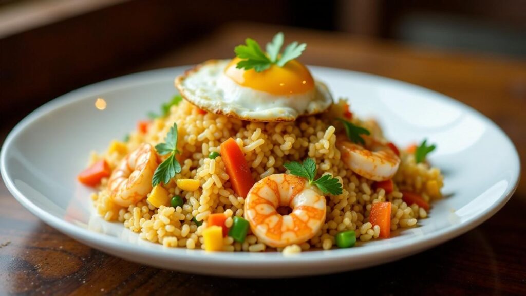 Nasi Goreng – Gebratener Reis mit Shrimps und Gemüse [CreaTable ...