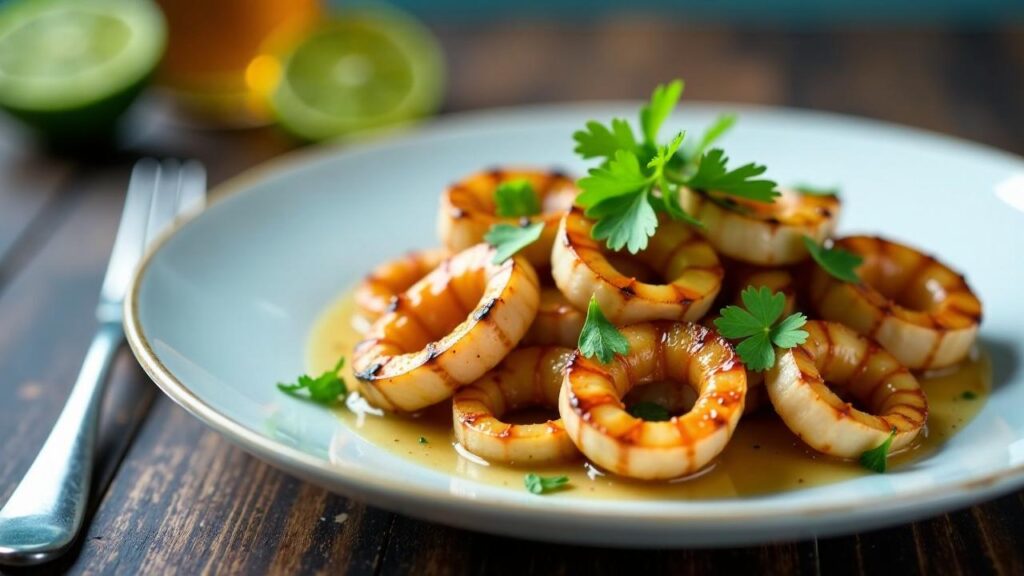 Pla Meuk Yang (Gegrillter Tintenfisch) [CreaTable] – Rezept für ...