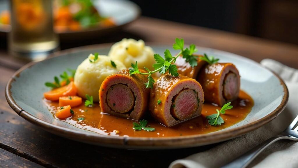 Rinderrouladen Mit Zwiebelsuppe Glasur Creatable Rezept Für 5676