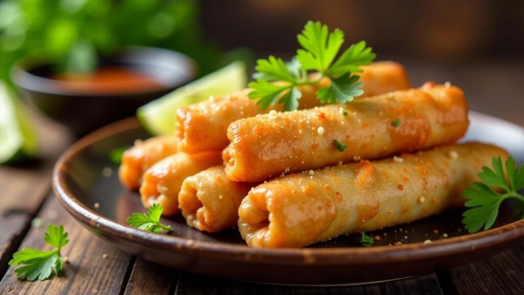 Singapurische Hei Zhor (Frittierte Garnelenbrötchen) [CreaTable ...