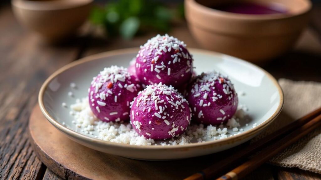 Taro Balls (Taro-Klebreisbällchen) [CreaTable] – Rezept für Anfänger ...