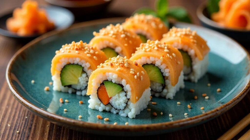 Uramaki (umgedrehte Rolle) [CreaTable] – Rezept für Anfänger und ...